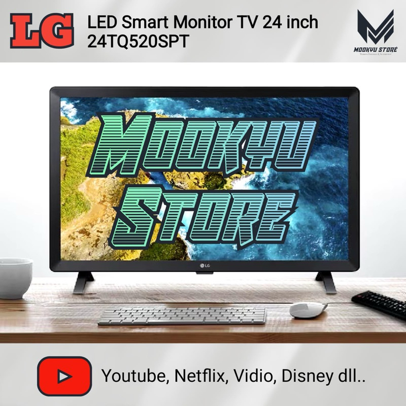 Jual LG Monitor LED Smart TV 24 Inch 24TQ520S-PT | 24TQ520 | Digital TV (DVBT-2) Youtube Netflix ...