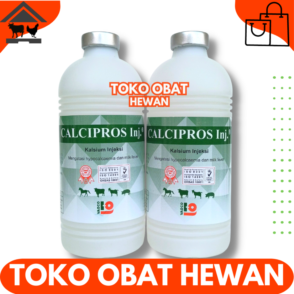 Jual CALCIPROS INJ 500ML - Obat Sapi Kambing Ambruk Lumpuh Kekurangan ...