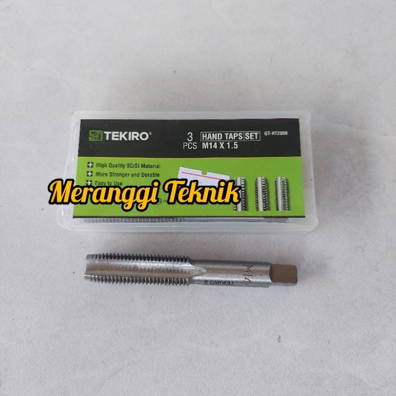 Jual id2649 Mata tap hand taps Tekiro M14 x 1.5 mm set 3 pcs | Shopee ...
