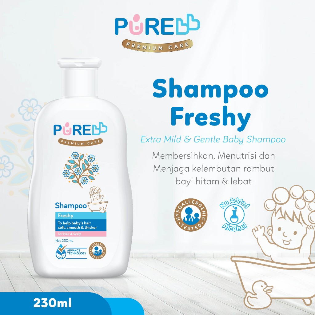 Jual PureBB Shampoo 230 ml - Pure BB Shampo Anak PureBaby Freshy Fruity ...