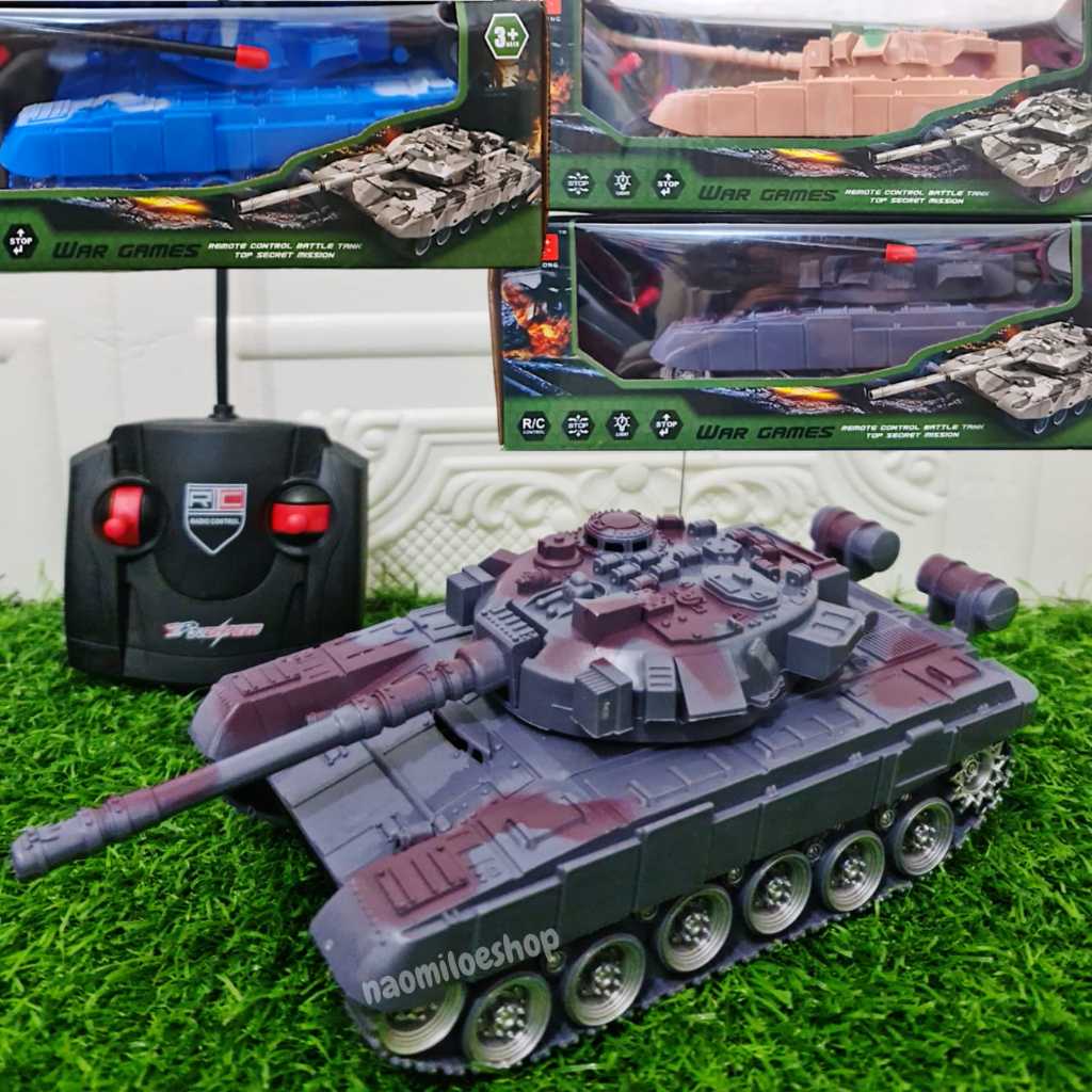 Jual War Games RC mainan mobil combat tank remote control tentara army ...