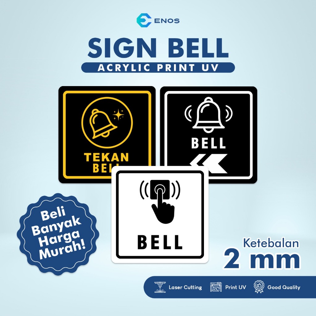Jual SIGN SIGNAGE BEL AKRILIK / PAPAN BELL / ACRYLIC PRINT UV ANTI AIR ...