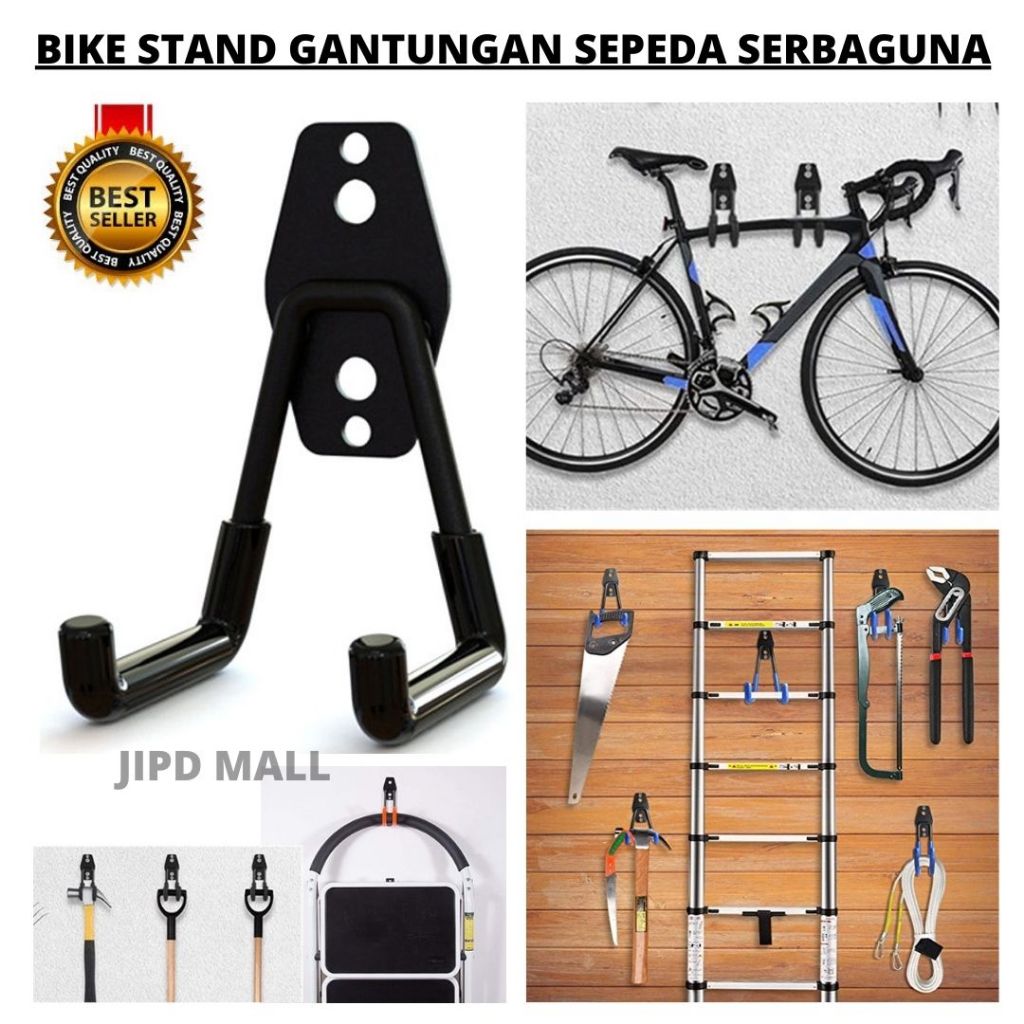 Jual Bike Stand Hanger Gantungan Sepeda Dinding Multifungsi Wall Hook 1 ...