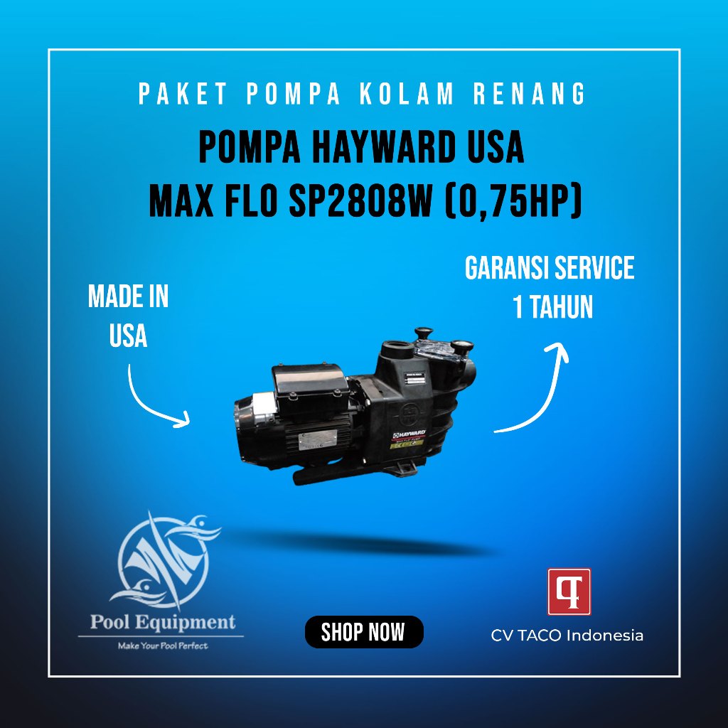 Jual Pompa HAYWARD USA MAX-FLO SP2808W [ 0,75 HP ] Kolam Renang ...