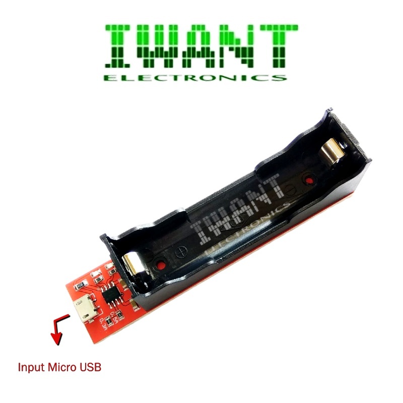 Jual TEC4056 CHARGER BATERAI LITHIUM 18650 4.2V INPUT MICRO USB TP4056 ...