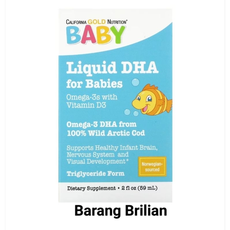 Jual California gold baby's DHA baby omega 3 3s for brain + vit vitamin ...