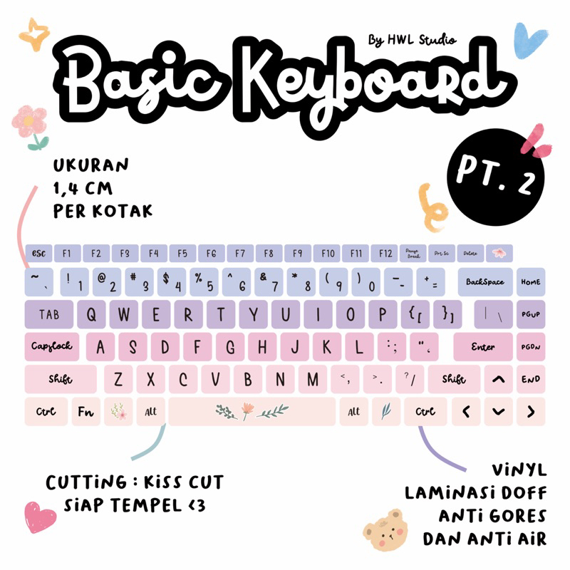 Jual HWL STUDIO - Part 2 - Sticker Keyboard - Sticker Laptop - Sticker ...