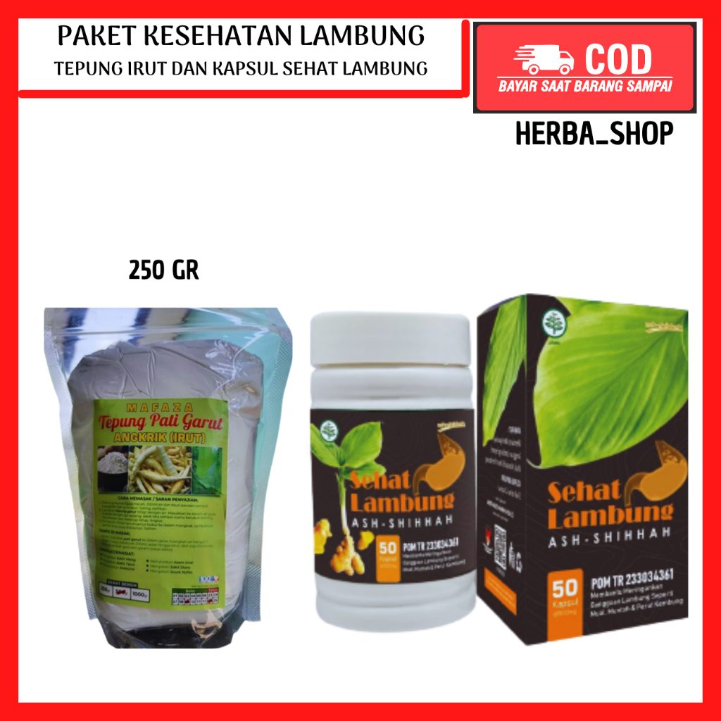 Jual Obat Gerd Maag Akut Kronis tepung irut Kemasan 250 gram, sehat ...