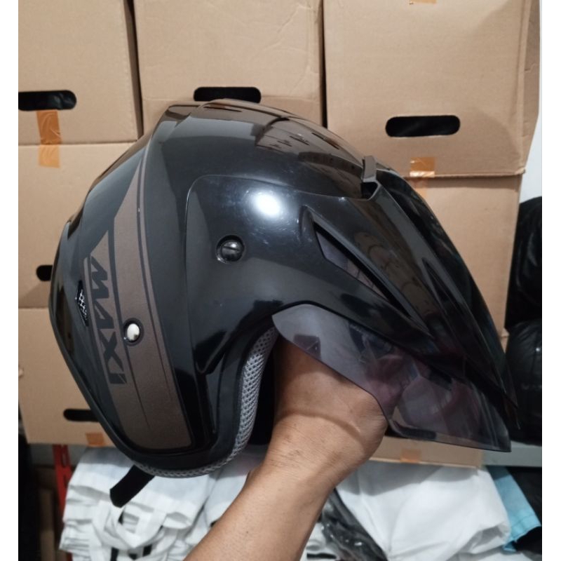 Jual ORIGINAL Helm Yamaha Maxi SNI half face | Shopee Indonesia