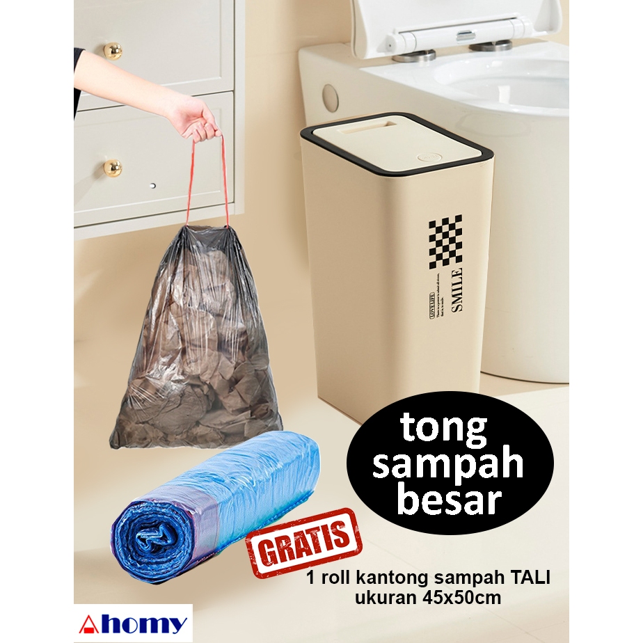 Jual tong tempat sampah besar 12L gratis KSTL 4550 hitam/warna | Shopee ...
