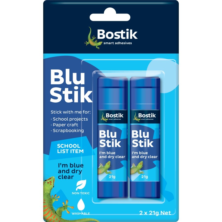 Jual BOSTIK BLU STIK GLUE BLISTER PACK 8G 2PCS - GLUE STICK - LEM ...