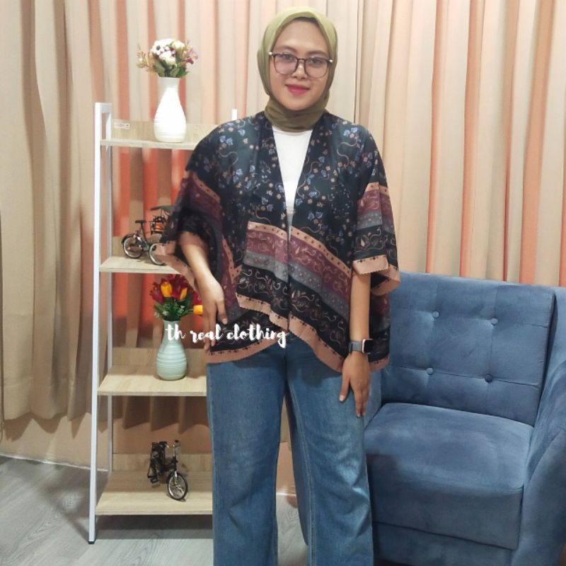 Jual | COD | OOTD outer scarf batwing / outer scarf model kelalawar ...