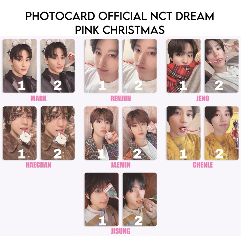 Jual PHOTOCARD OFFICIAL NCT DREAM PINK CHRISMAST MARK HAECHAN JAEMIN JENO RENJUN CHENLE JISUNG ...