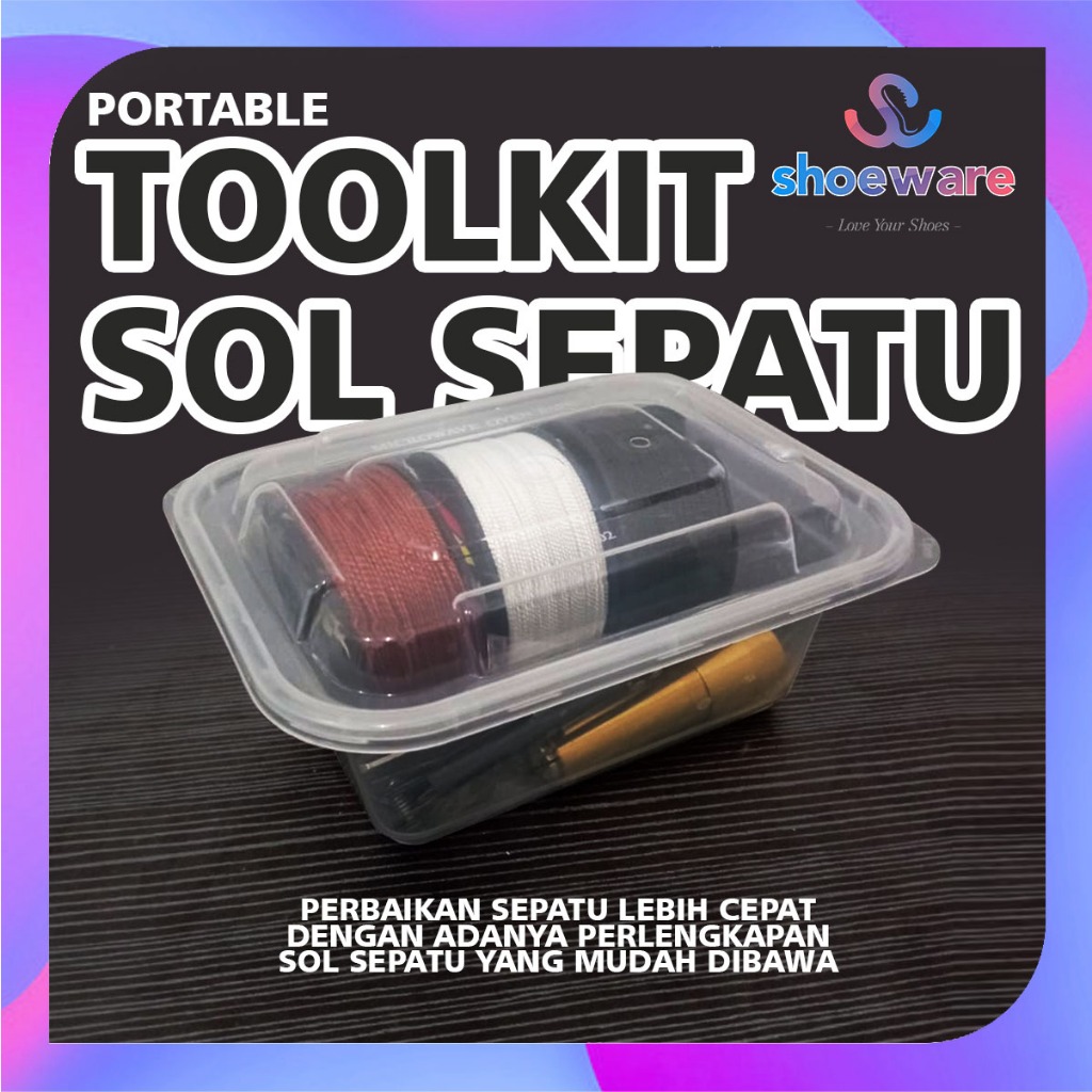 Jual Portable Shoe Toolkit Alat Repair Sol Sepatu Compact Praktis ...