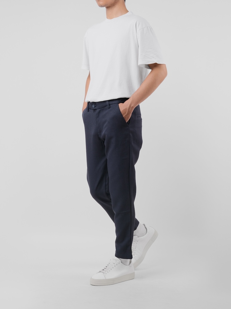 Jual Cottongo Celana Ankle Formal Pants Panjang Semi Wool | Shopee ...