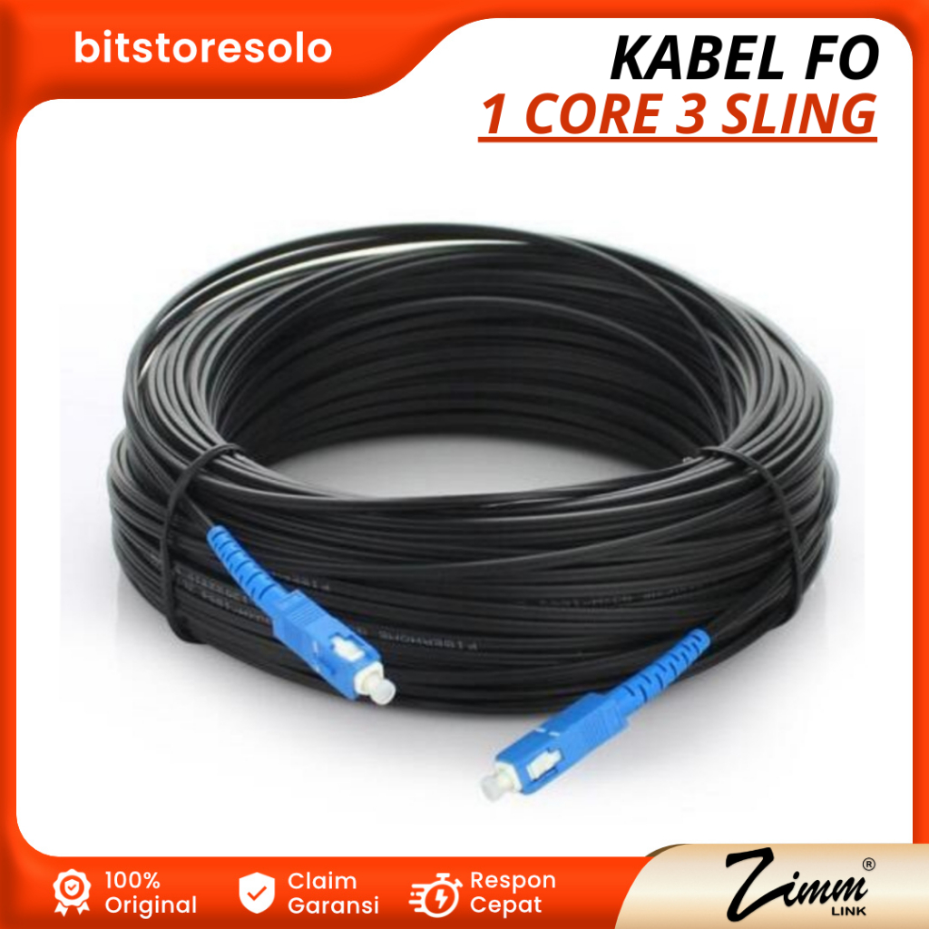 Jual Kabel FO Fiber Optik Zimm Link 1 Core 3 SLING 50M 200M 300M ...