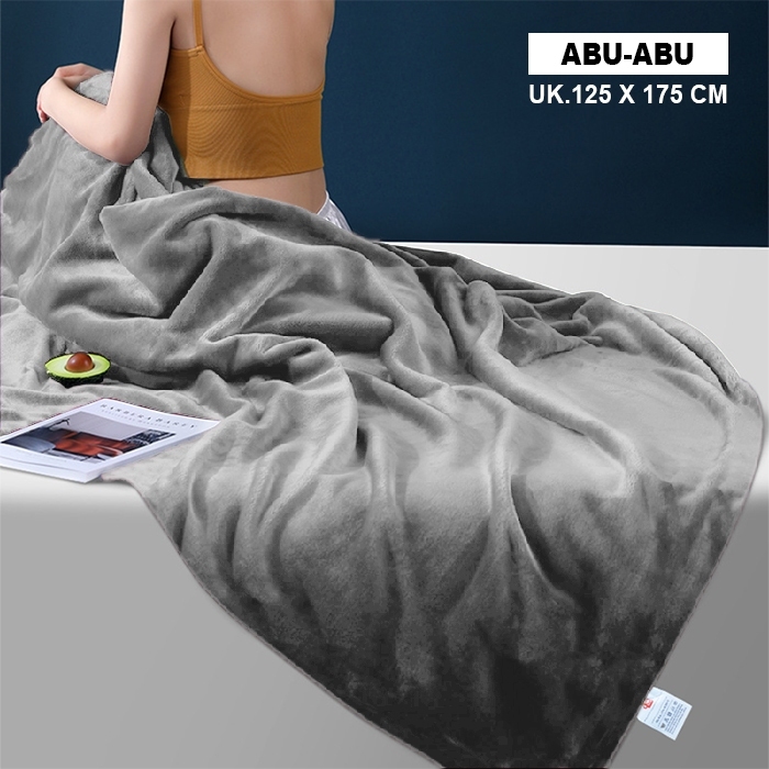 Jual ART444 Selimut Bulu Halus Lembut Ukuran 125x175cm Motif Polos ...