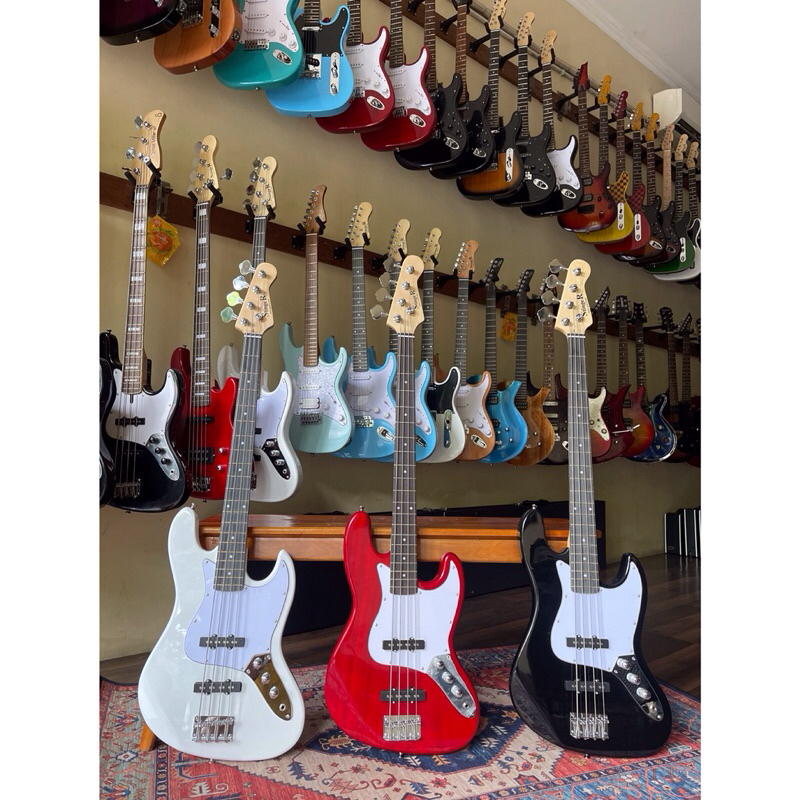 Jual Gitar bass listrik/Elektrik Stringer SJB model jazz bass | Shopee ...
