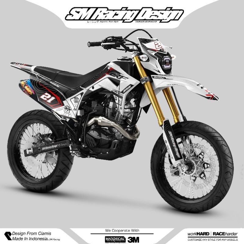 Jual Decal Stiker CRF 150 L Full Body Terbaru Warna Putih Hitam Keren | Shopee Indonesia