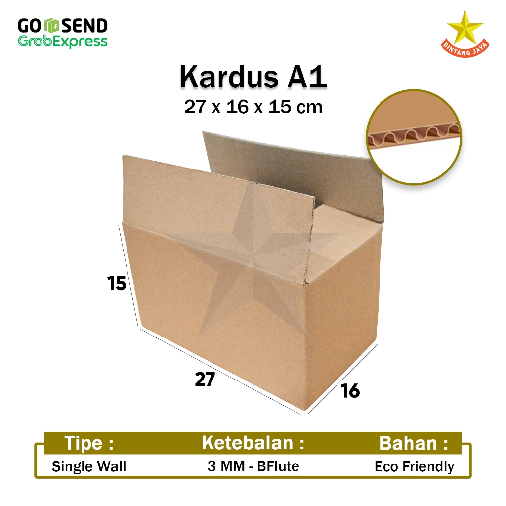 Jual KARDUS/BOX/KARTON/KOTAK/DUS PACKING/KEMASAN/POLOS/PAKET/UK 27 X 16 ...