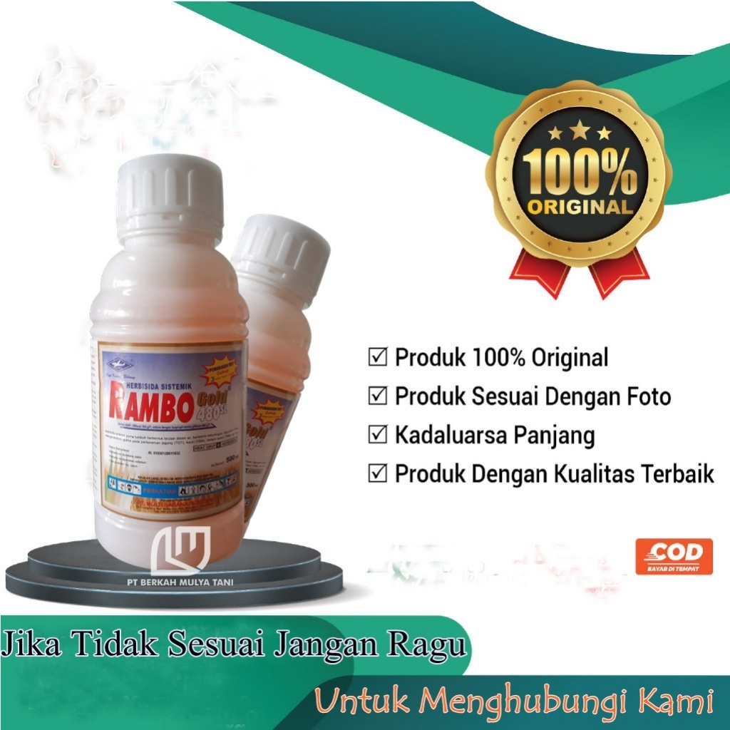 Jual Herbisida Sistemik Rambo Gold 480sl 500 ml Obat Pembasmi Rumput ...