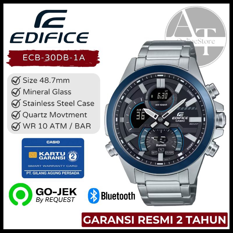 Jual Jam Tangan Pria Casio EDIFICE ECB-30DB-1A ECB30DB ORIGINAL Resmi | Shopee Indonesia