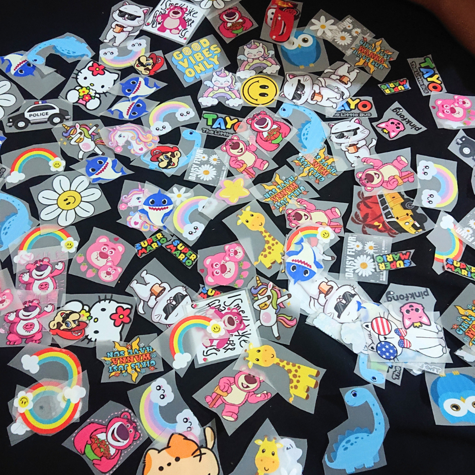 Jual (HARGA 1PCS) Sablon setrika DTF tempel bordir sticker baju tshirt ...