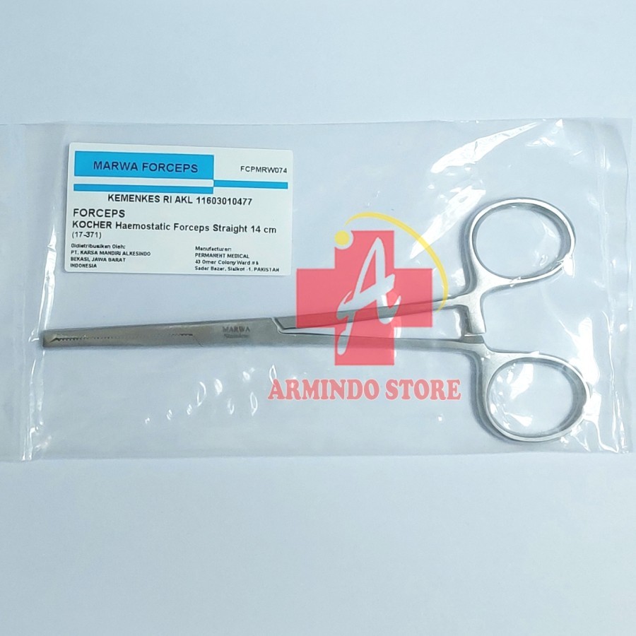 Jual Kocher Lurus 14cm | Klem Arteri KOCHER Haemostatic Forceps | Half ...