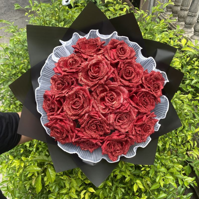 Jual Glitter Rose Bouquet | Buket gliter | Shining bouquet | Buket ...