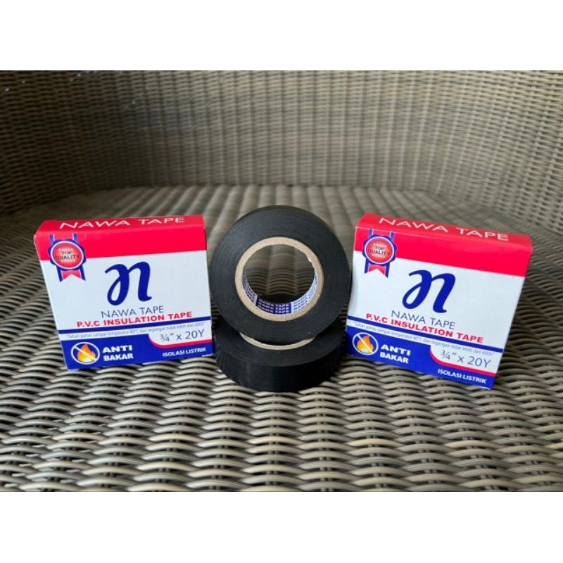 Jual ISOLASI LISTRIK HITAM 3/4" 20YARD / ISOLASI KABEL LISTRIK PVC ...