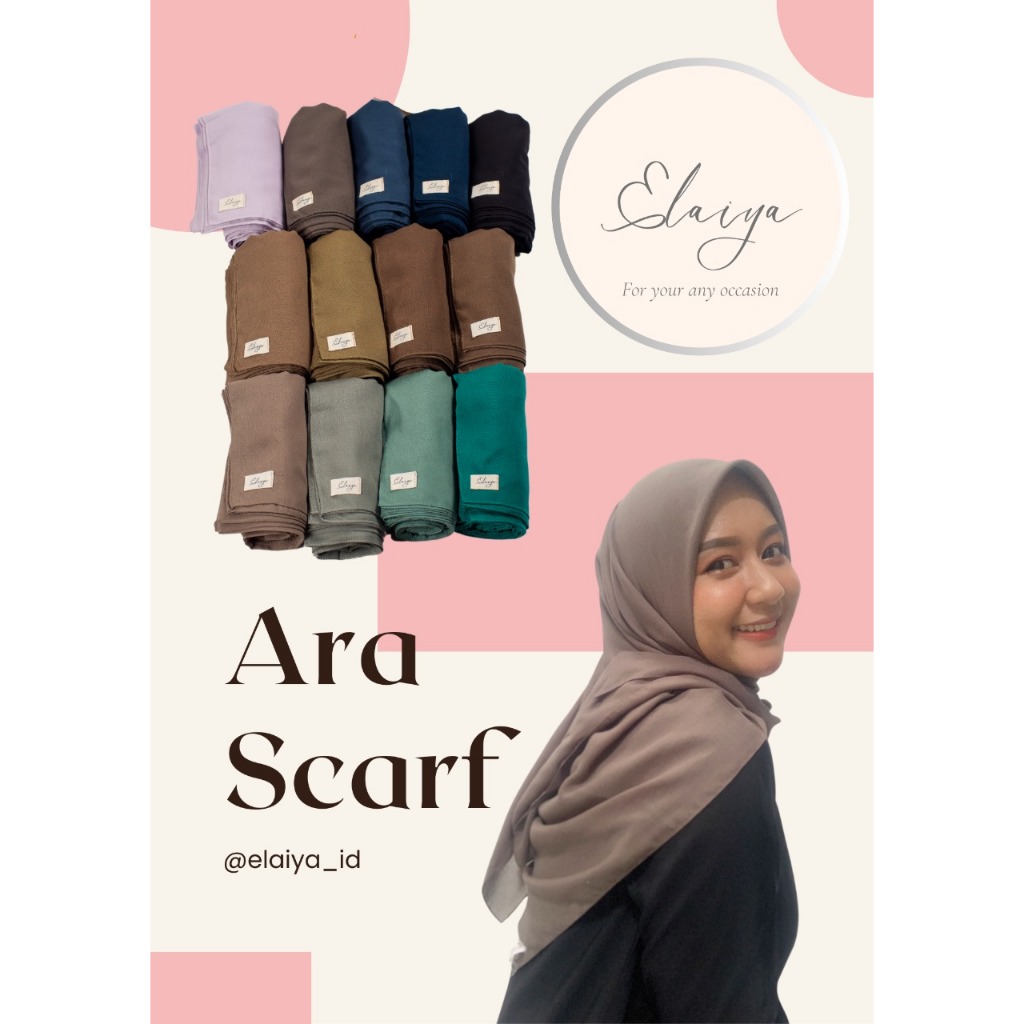 Jual Ara Scarf (PART 1) - Hijab Voal Segiempat Polos Anti Letoy - Voal ...