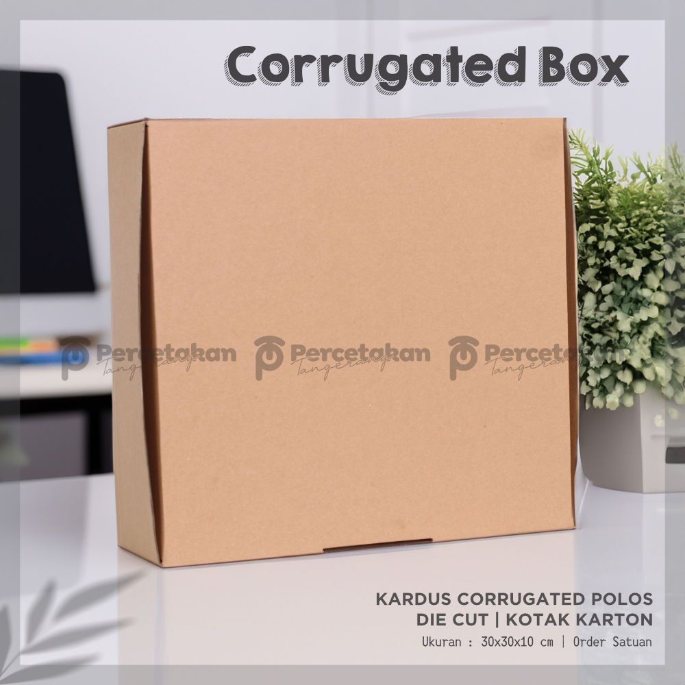 Jual Kardus Corrugated 30x30x10 CM | Die Cut | Kotak Karton | Box Packing Souvenir Pizza ...