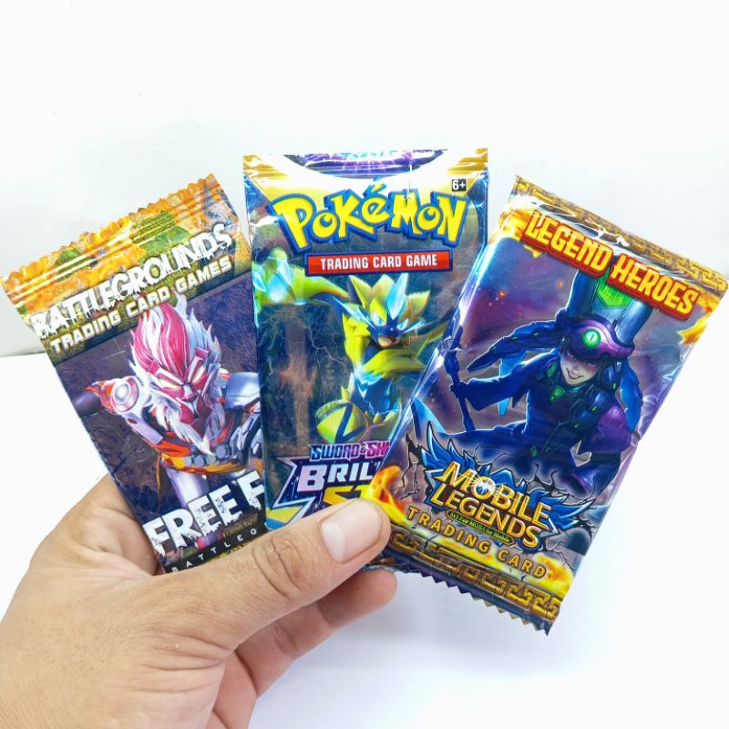 Jual Kartu Mix 3 Sachet Pokemon, Mobile legend, Free fire Kartu foil ...