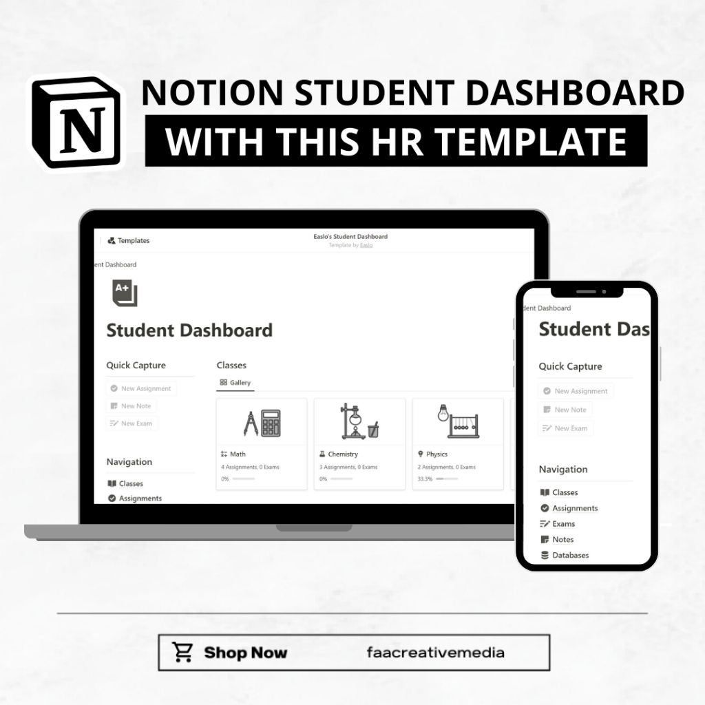 Jual Notion Student Dashboard Template | Shopee Indonesia Jual Notion Student Dashboard Template | Shopee Indonesia