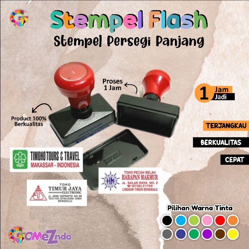 Jual cetak stempel flash murah / cetak stempel perusahaan / cetak stempel toko / cetak stempel ...