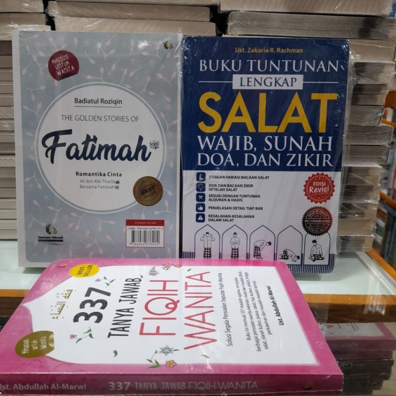 Jual Paket 3 buku fatimah khadijah, buku tuntunan lengkap salat wajib, dan 337 tanya jawab fiqih ...