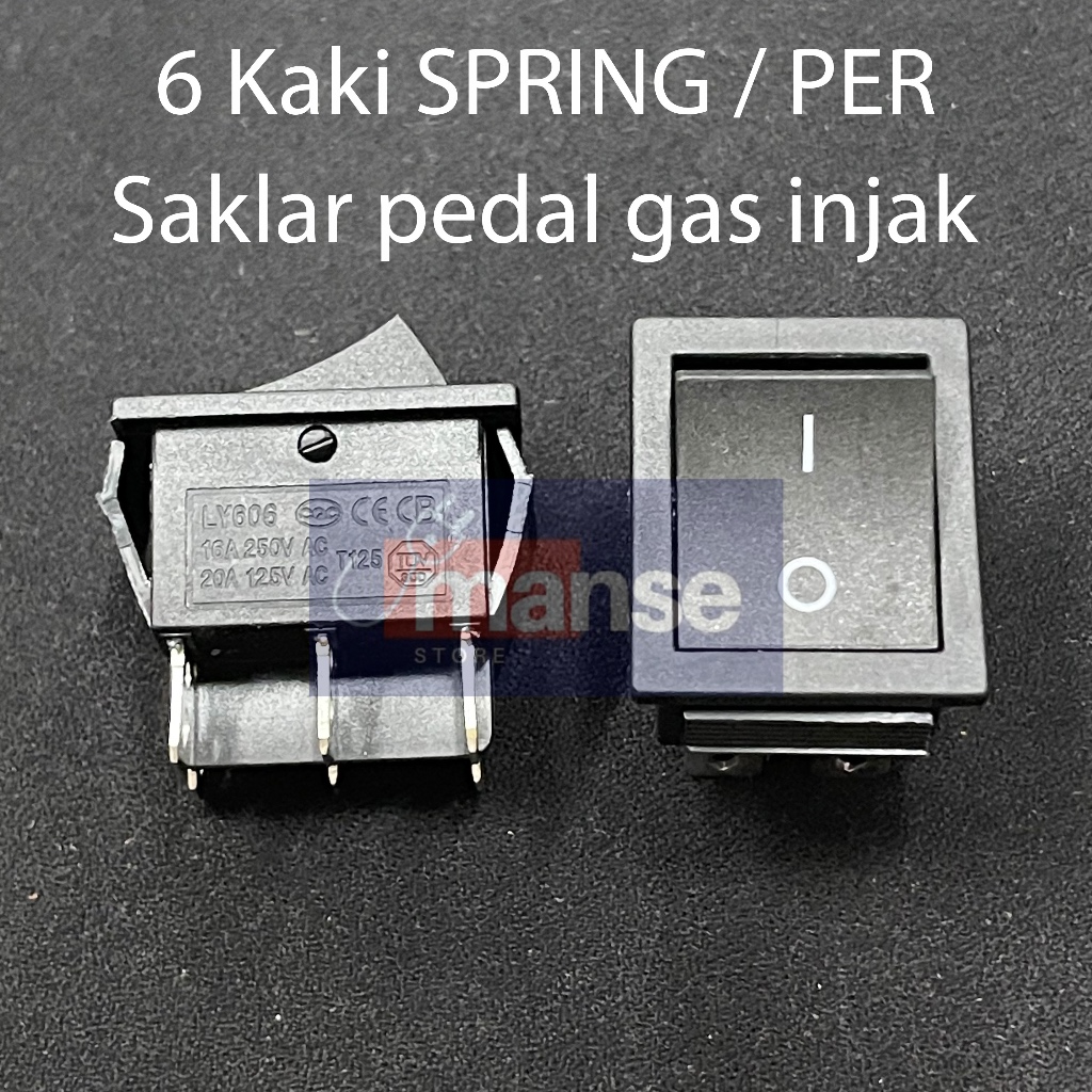 Jual Switch 6 Kaki SPRING / Saklar Pedal Gas Injak 6 Pin (Membal / Push ...