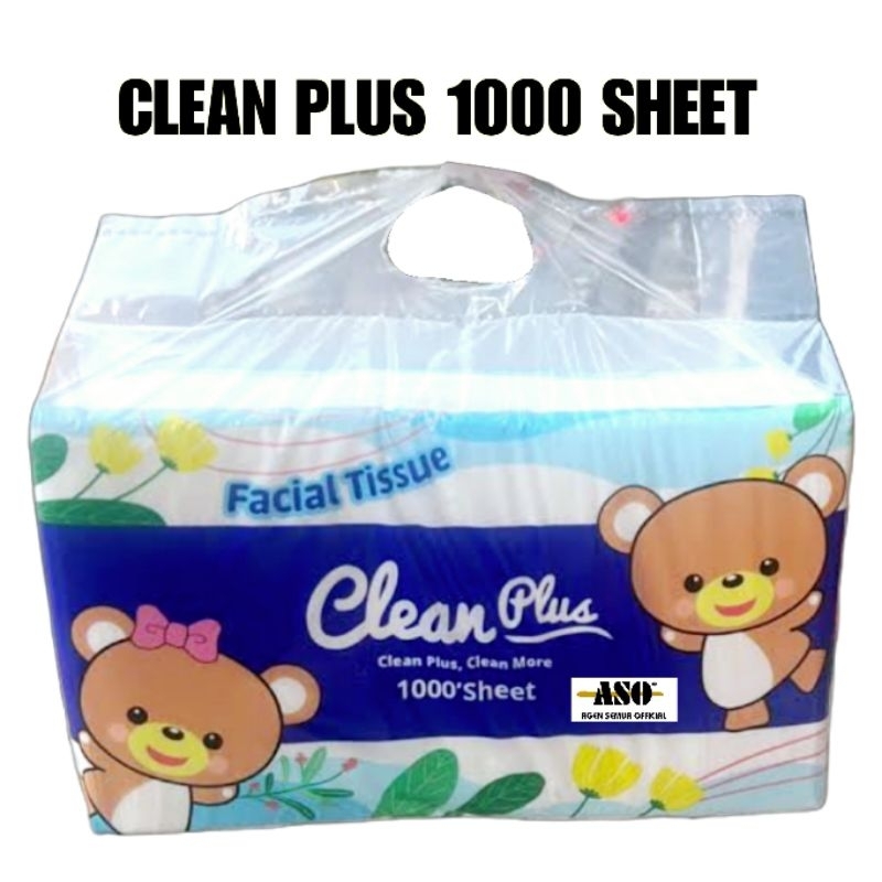 Jual Tisu Tissue CLEAN PLUS kiloan 1000 sheet 2ply cleanplus PROMO ...