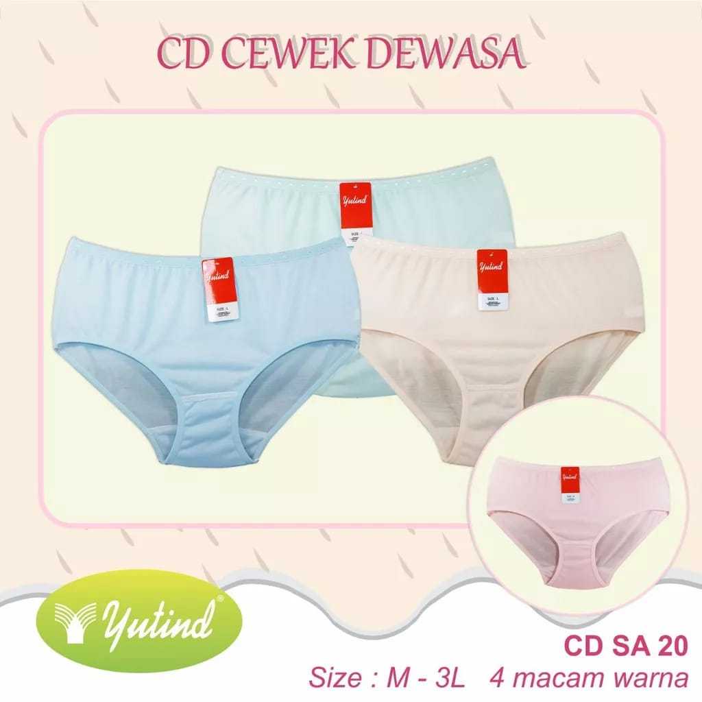 Jual Celana Dalam Yutind Polos CD Wanita Ukuran M L XL 3L | Shopee Indonesia