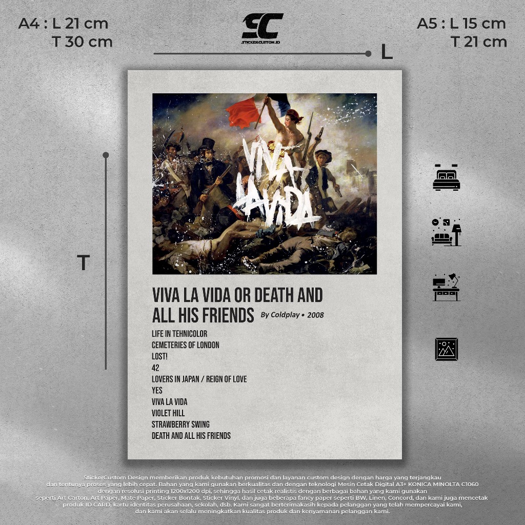 Jual POSTER BAND COLDPLAY ALBUM VIVA LA VIDA | Shopee Indonesia