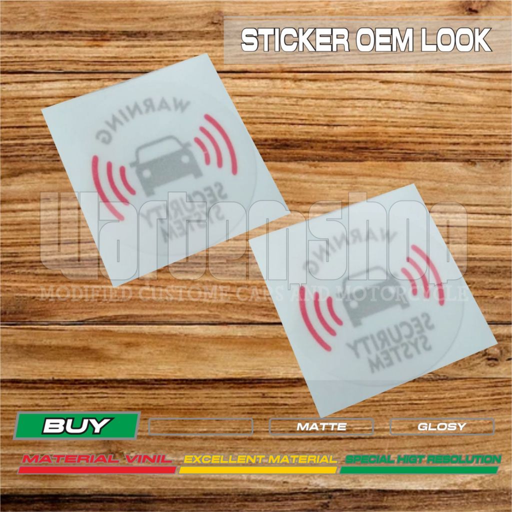 Jual Stiker Warning Security System Circle Transparan | Shopee Indonesia