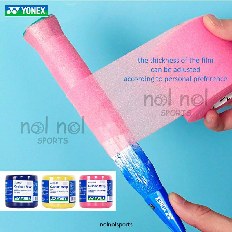 Jual NNS YONEX cushion wrap AC013CR grip busa raket badminton pink biru ...