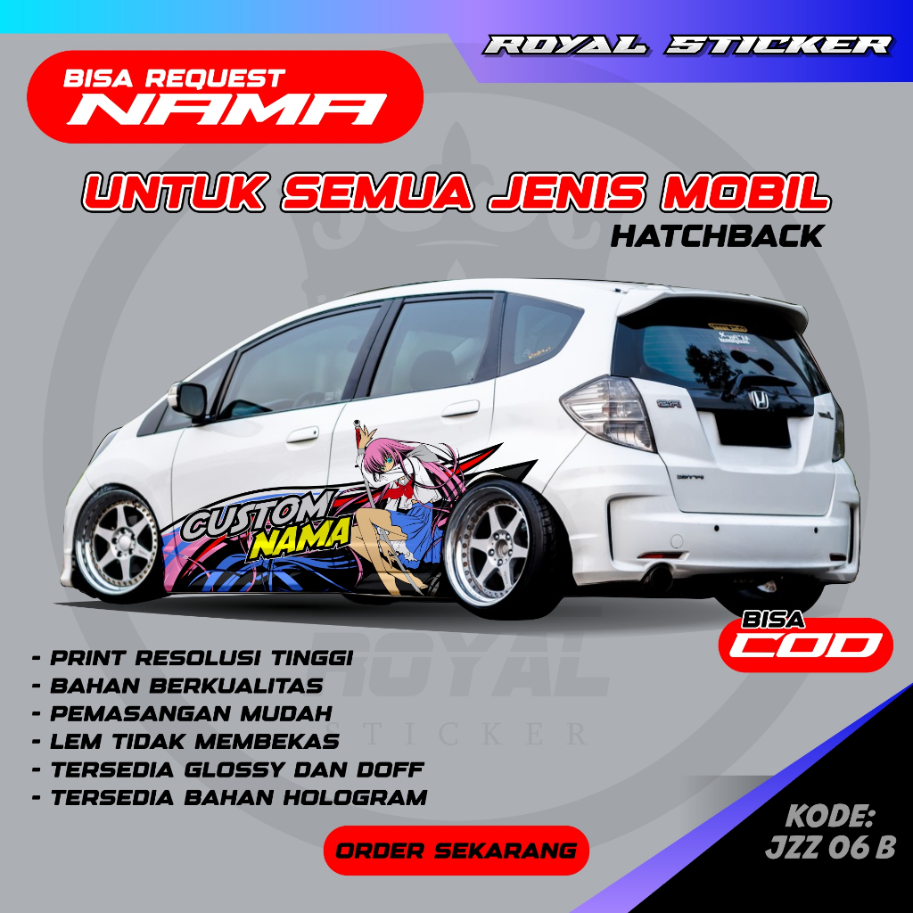 Jual STICKER MOBIL BRIO, JAZZ / STICKER MOBIL /DECAL STICKER MOBIL ...