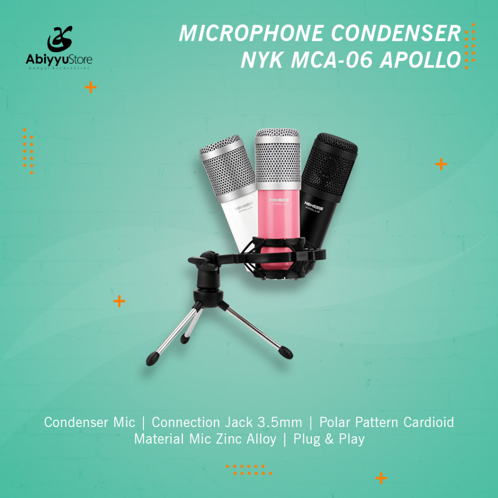 Jual Microphone Condenser NYK Nemesis MCA-06 Apollo Mic Komputer PC Laptop | Shopee Indonesia