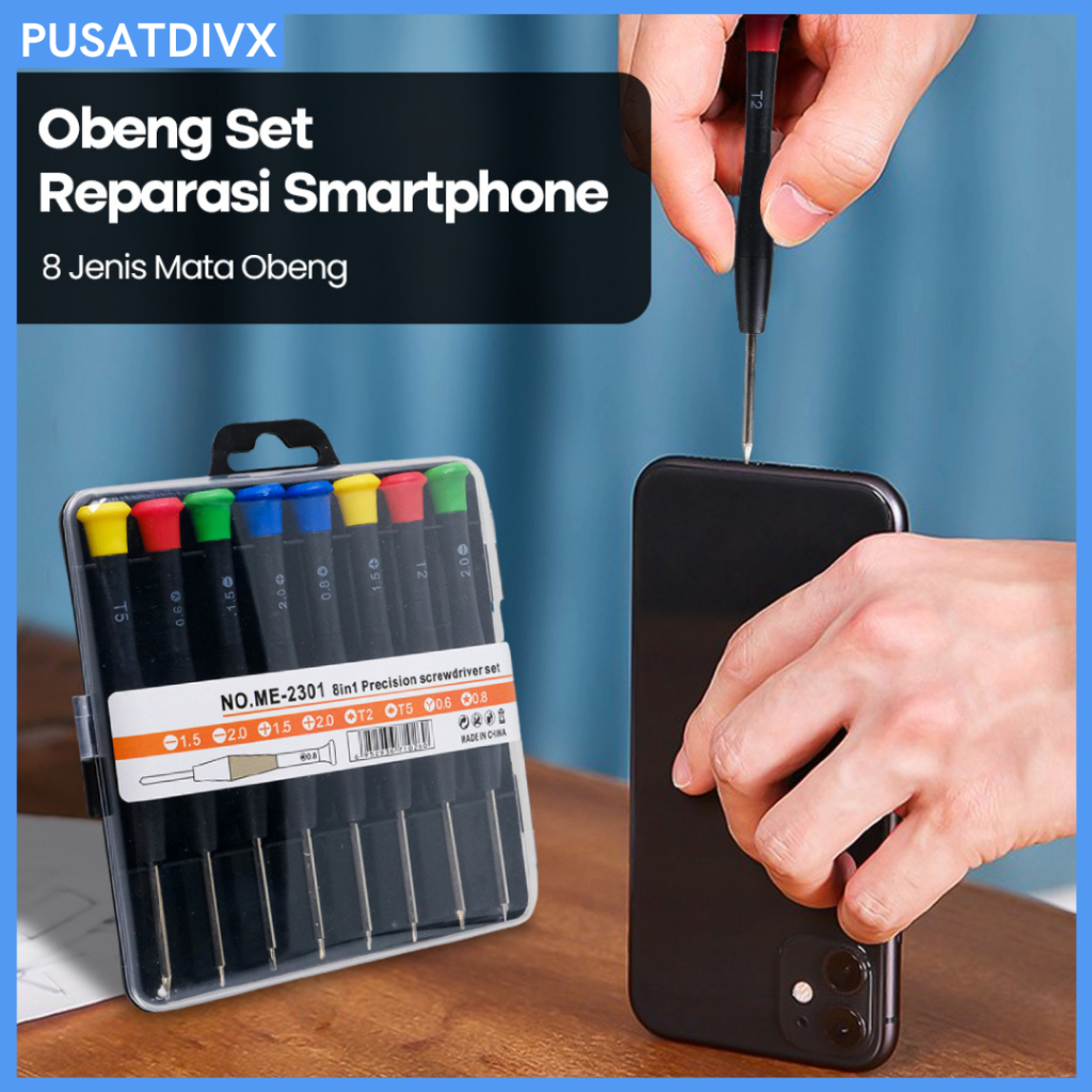 Jual SANJI OBENG SET REPARASI SMARTPHONE HANDPHONE 8 IN 1 REPAIR TOOLS ...