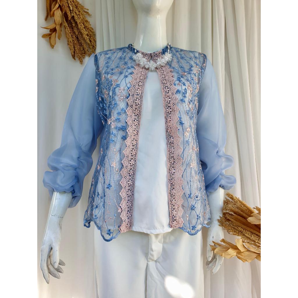 Jual Carissa Crop Outer Mix Renda Tille Two Tone by Calisha Raya Series ...