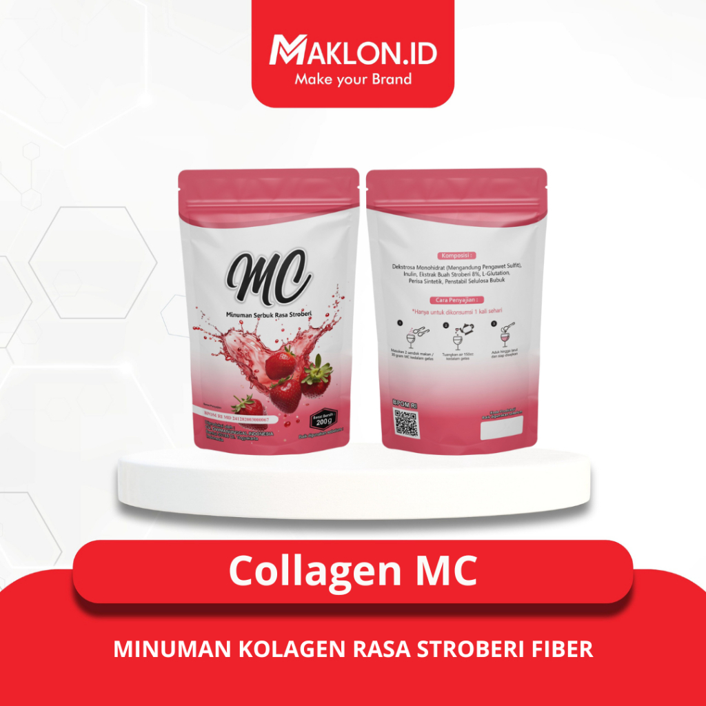 Jual Minuman Collagen Rasa Stroberi Fiber 200 gram | Shopee Indonesia