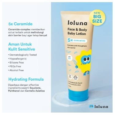 Jual LOLUNA Head to Toe Baby Wash Baby Hair Lotion Face & Body Baby ...