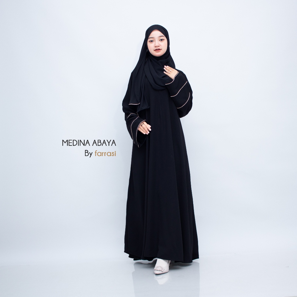 Jual Farrasi Medina Set / Abaya Premium + Hijab | Shopee Indonesia