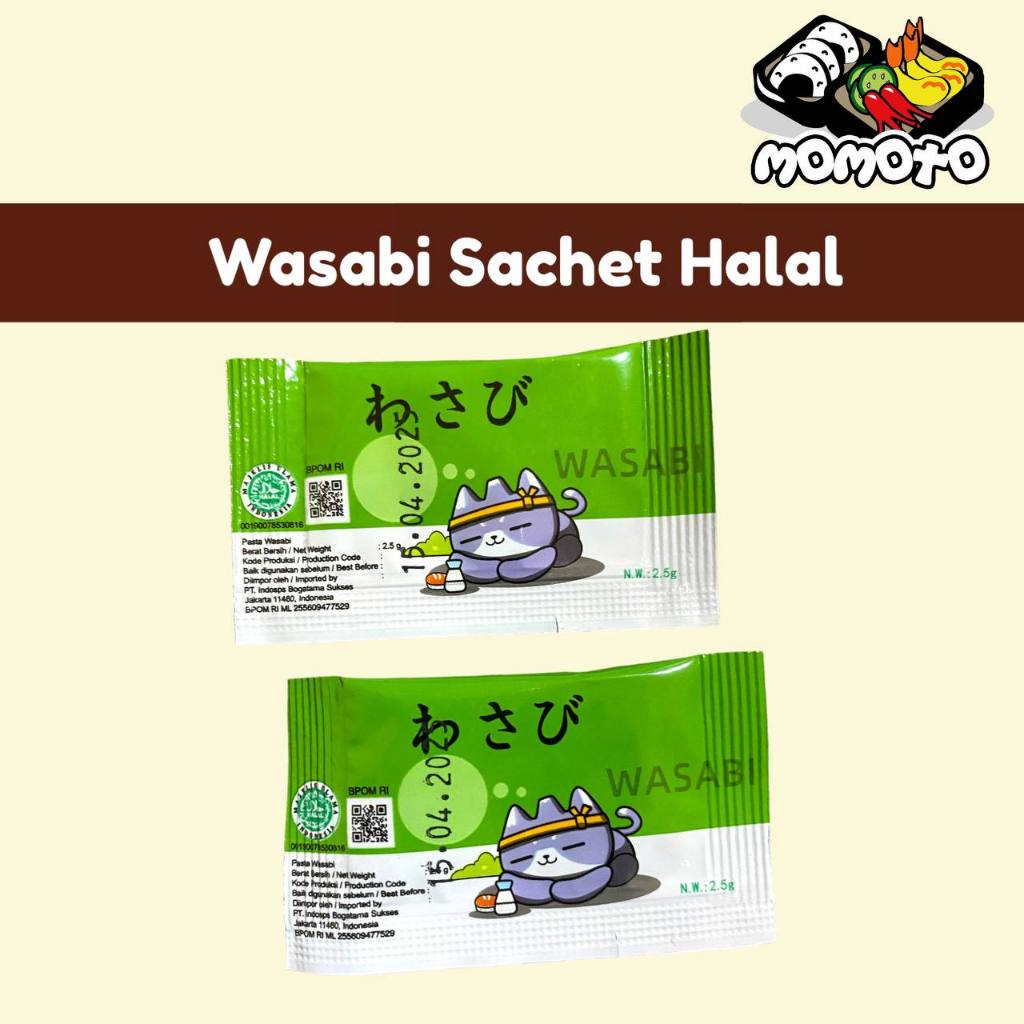 Jual Wasabi Sachet Halal Pasta 2 gram TERMURAH original sushi snack ...